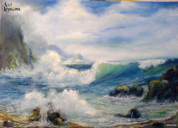 θαλασσα (λαδι) | Μαθήματα τέχνης - Artlessons.gr
